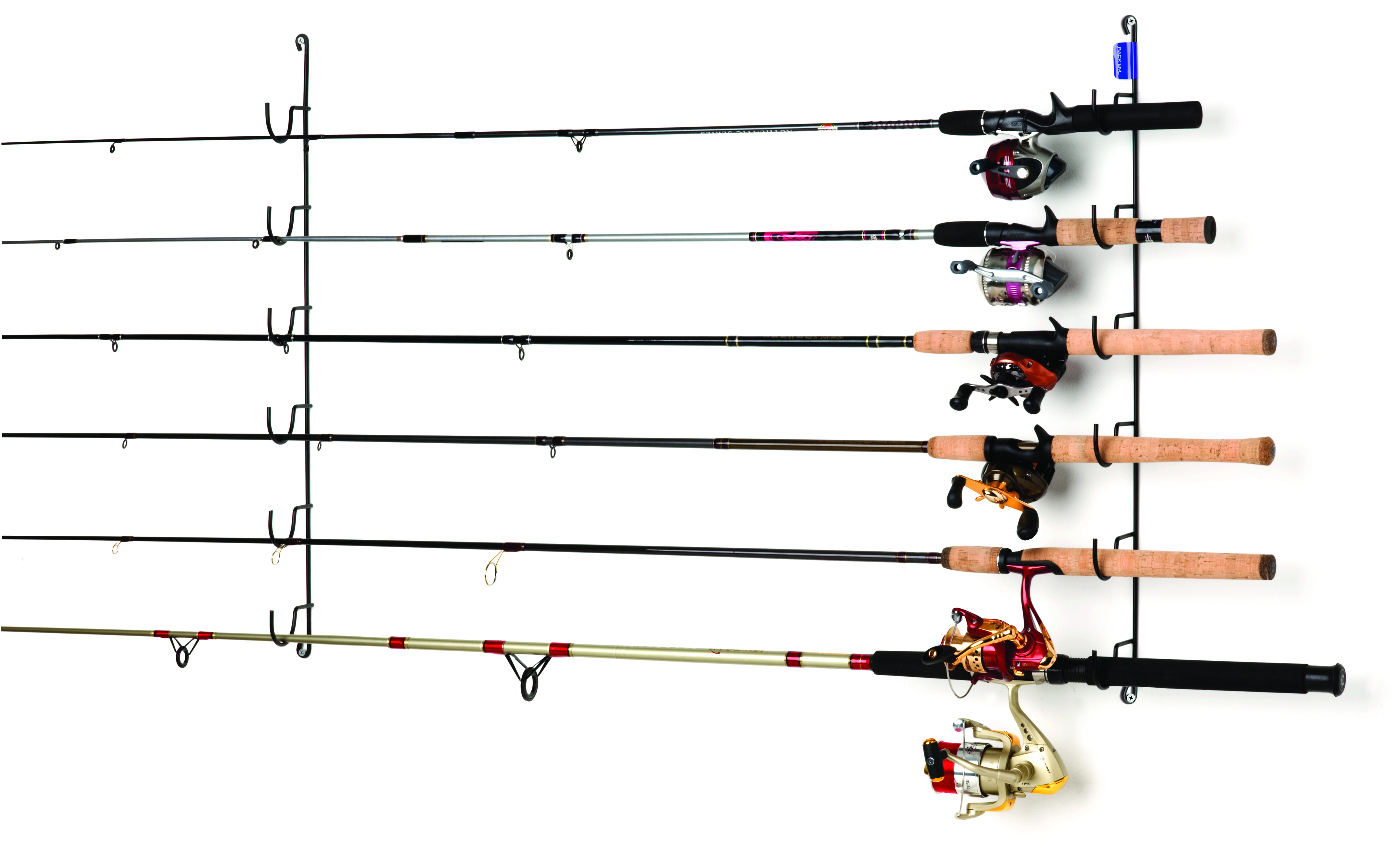 Fishing Rod Combo Set: Includes (2) EZ Rod Holders and (1) Horizontal ...