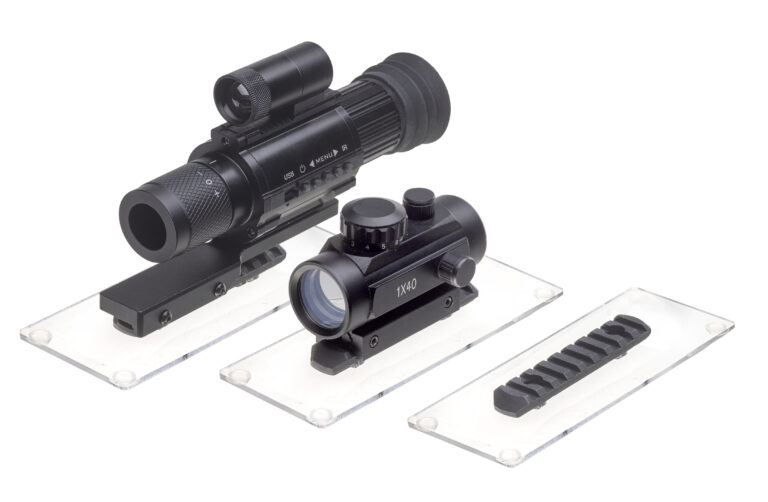 New - Single Scope Picatinny Rail Display - RACK'EM DISPLAYS